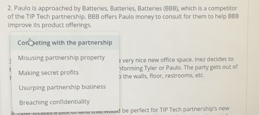 Solved: Paulo is approached by Batteries, Batteries, Batteries (BBB ...