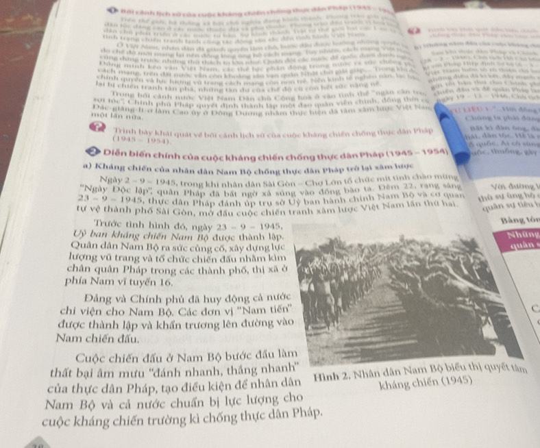 Giải quyết:D* Bới cảnh lịch sử của cuộc khảng chiến chống thực dân Pháp ...