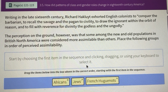 Solved: Page(s) 121-123 3.5. How did patterns of class and gender roles ...