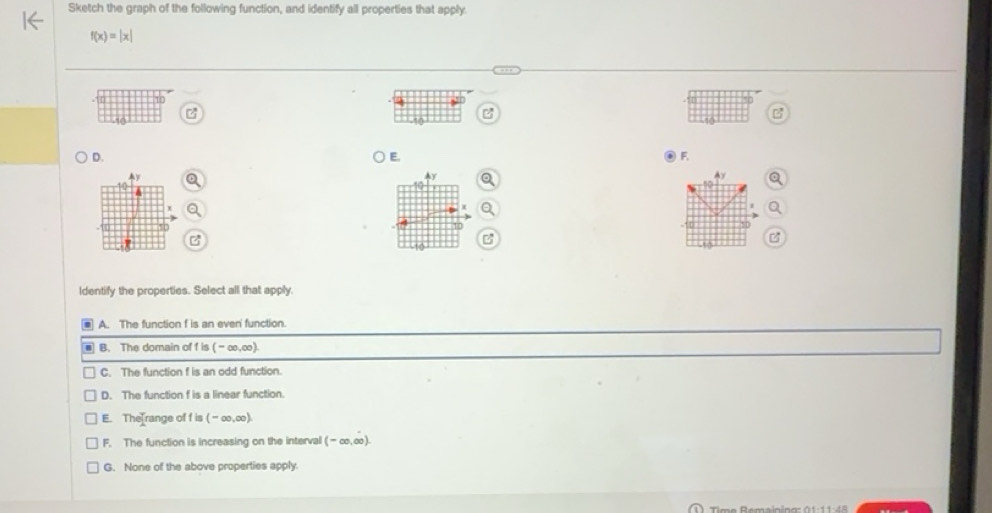 Solved: Sketch the graph of the following function, and identify all ...