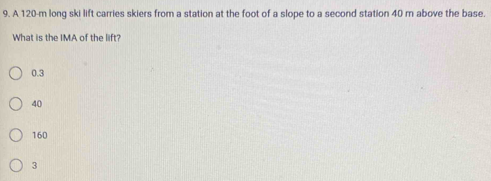 Solved: A 120-m long ski lift carries skiers from a station at the foot ...