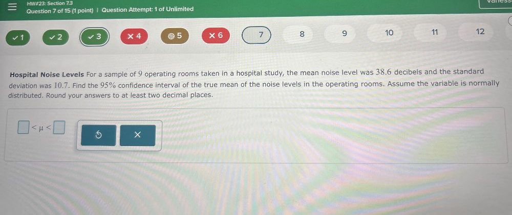 Solved: HW#23: Section 7.3 Question 7 of 15 (1 point) | Question ...