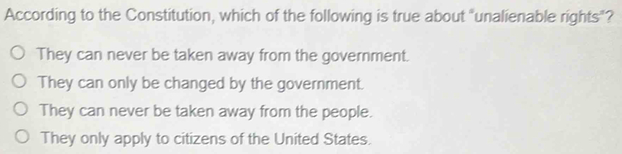 Solved: According to the Constitution, which of the following is true ...