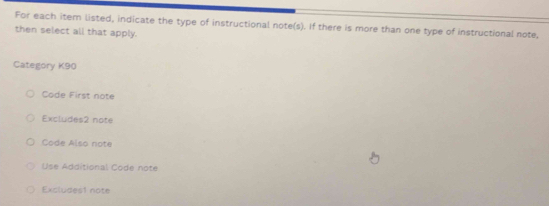 Solved: For each item listed, indicate the type of instructional note(s). If there is more than ...