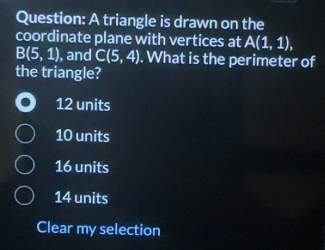 Solved: A triangle is drawn on the coordinate plane with vertices at A ...