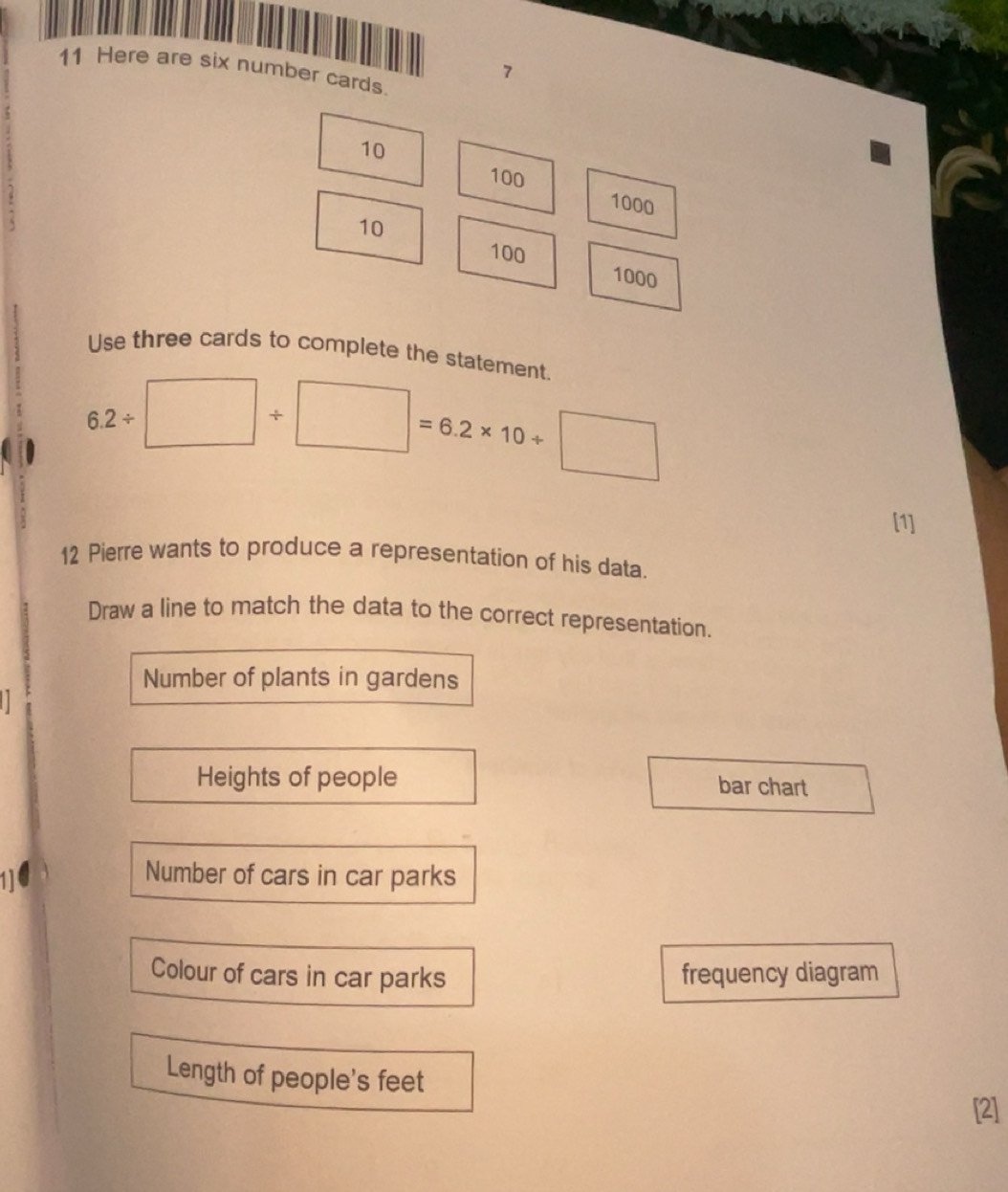 Selesai:Here are six number cards. 7 10 100 1000 10 100 1000 Use three ...