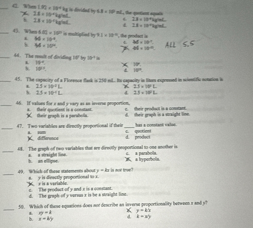 Solved: Wh 1.92* 10^(-6)kg is divided by 6.8* 10^2m L, the quotient ...