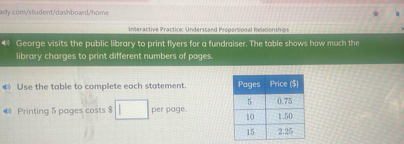 Solved: Interactive Practice: Understand Proportional Relationships ...