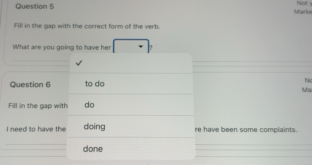 Résolu :Not y Marke Fill in the gap with the correct form of the verb ...