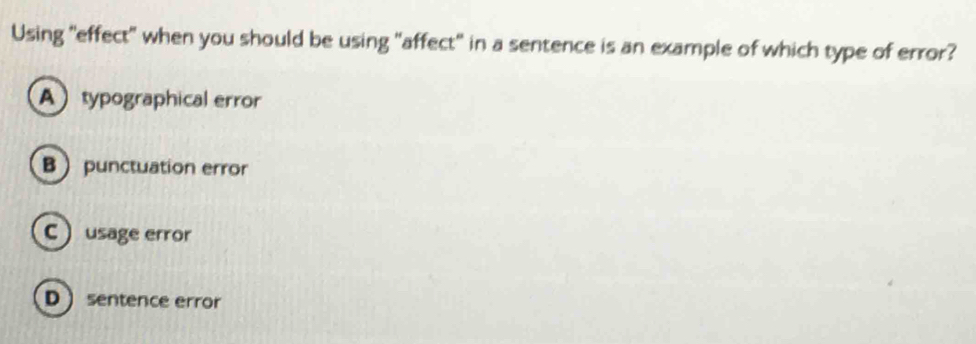 Solved: Using "effect" when you should be using "affect" in a sentence ...