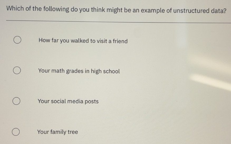 Solved: Which of the following do you think might be an example of ...