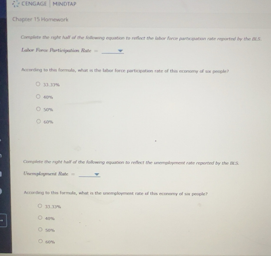 Solved: CENGAGE MINDTAP Chapter 15 Homework Complete the right half of ...