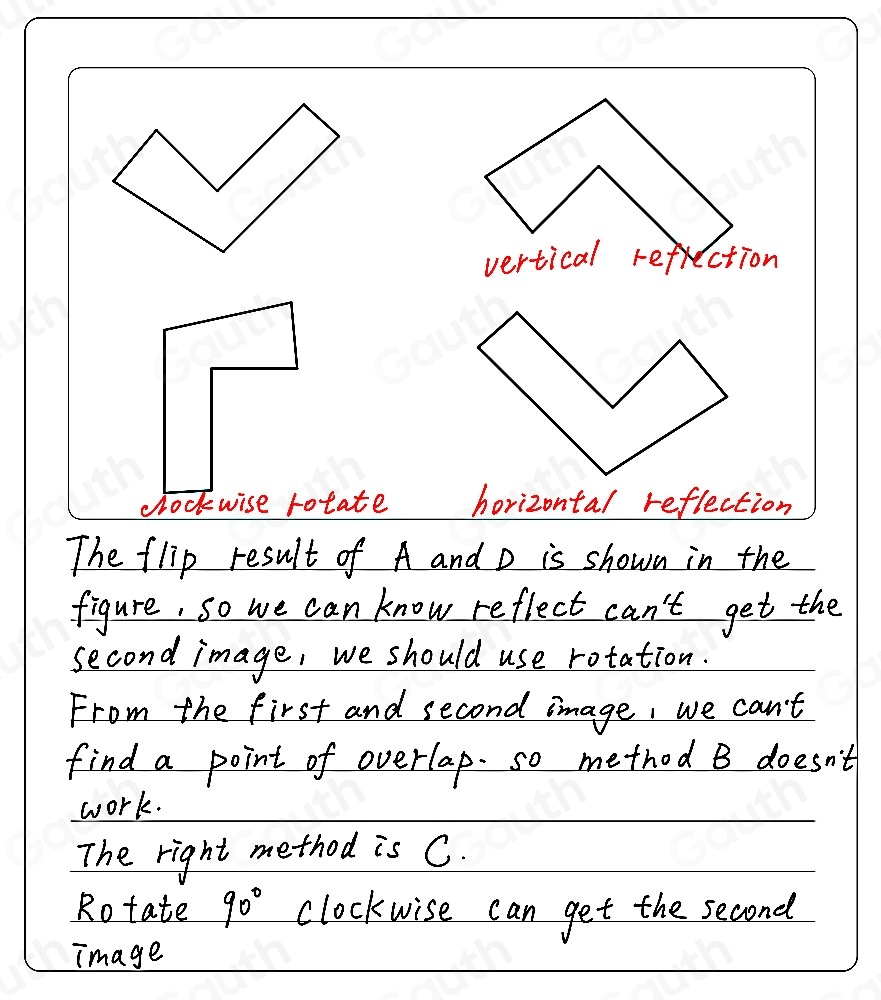 Solved: How would the first image transform to become the second image ...