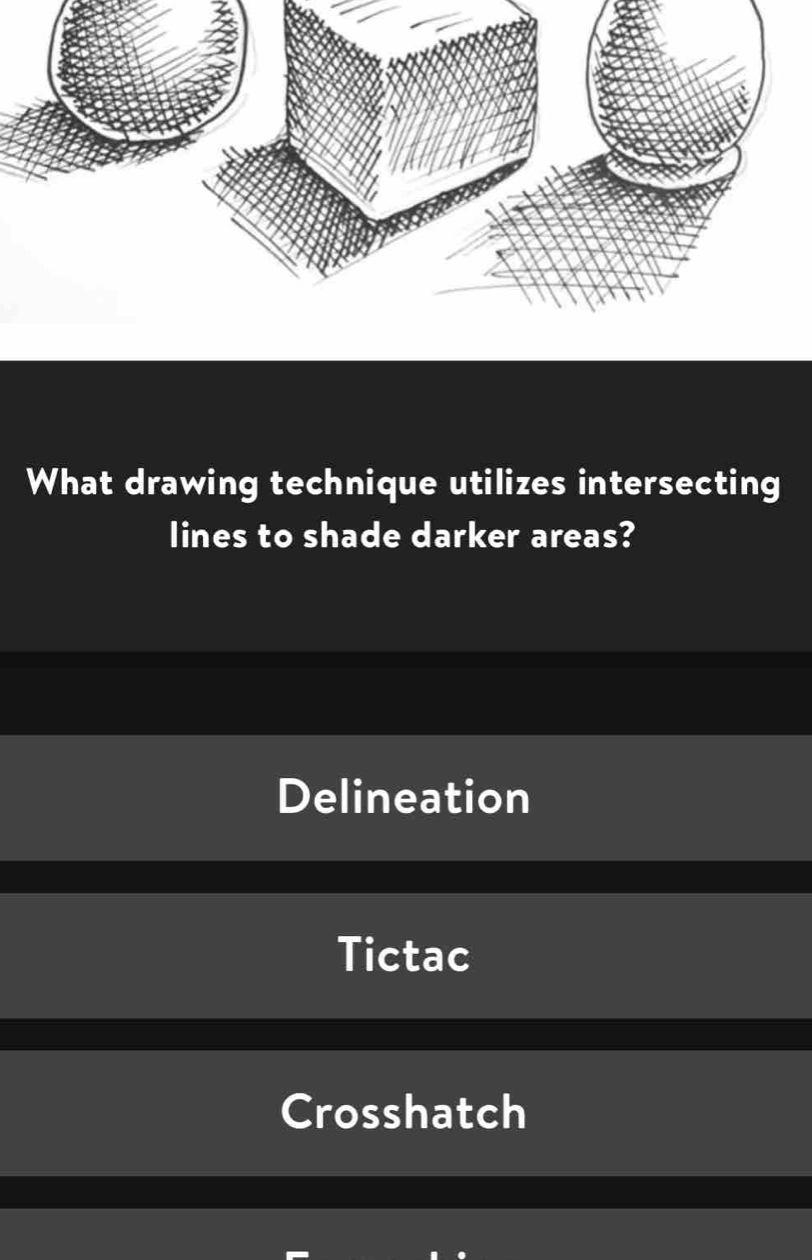 Solved: What drawing technique utilizes intersecting lines to shade ...