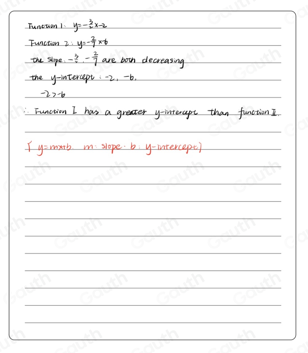 Solved: Function I is represented by a verbal description, and function II is given by an ...