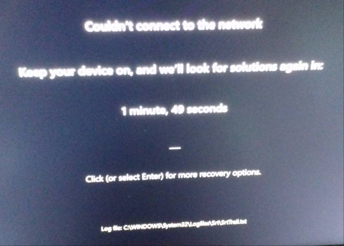 Resuelto:Couldn't connect to the network Keep your device on, and we'll ...