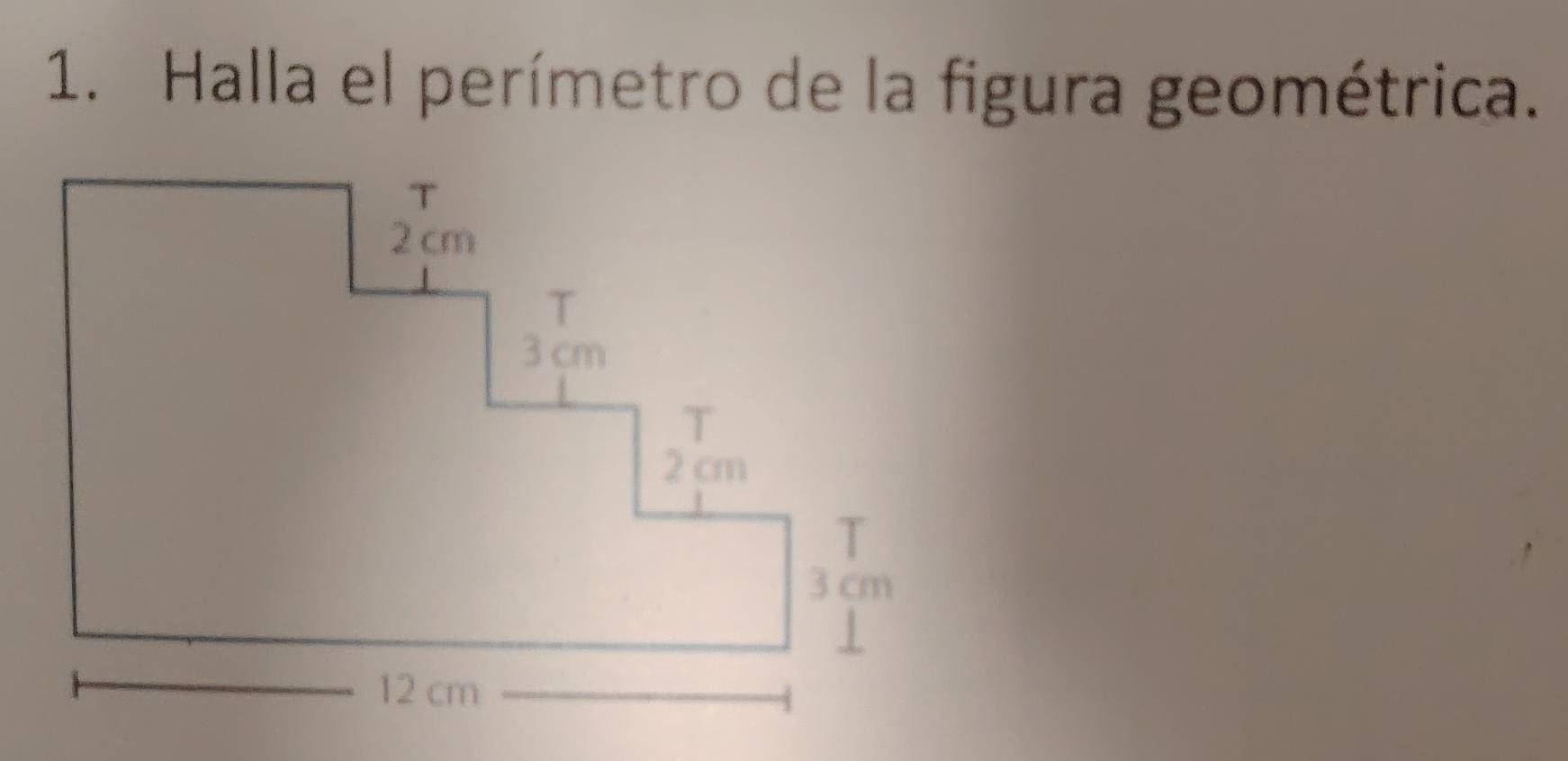 Resuelto:Halla el perímetro de la figura geométrica.