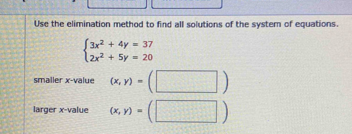 Solved: Use the elimination method to find all solutions of the system ...