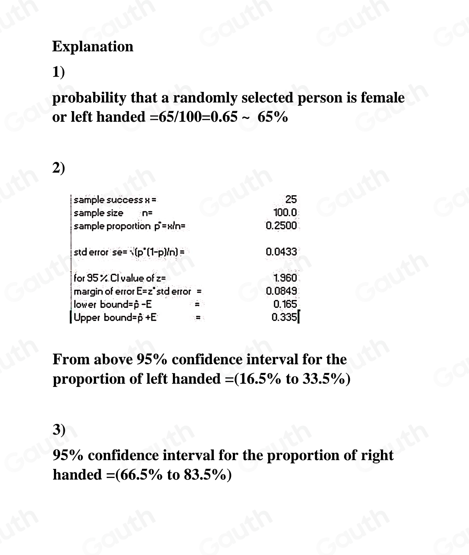 Solved: The table below shows which hand is favored by each person from ...