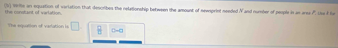 Solved: Write an equation of variation that describes the relationship ...