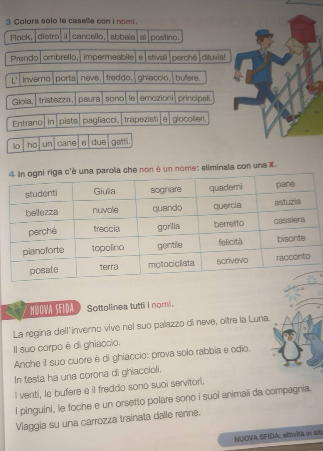 Risolto:Colora solo le caselle con i nomi. Flock, dietro il cancello ...