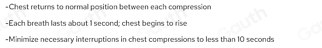 Solved: Which of the following are components of high-quality CPR for ...