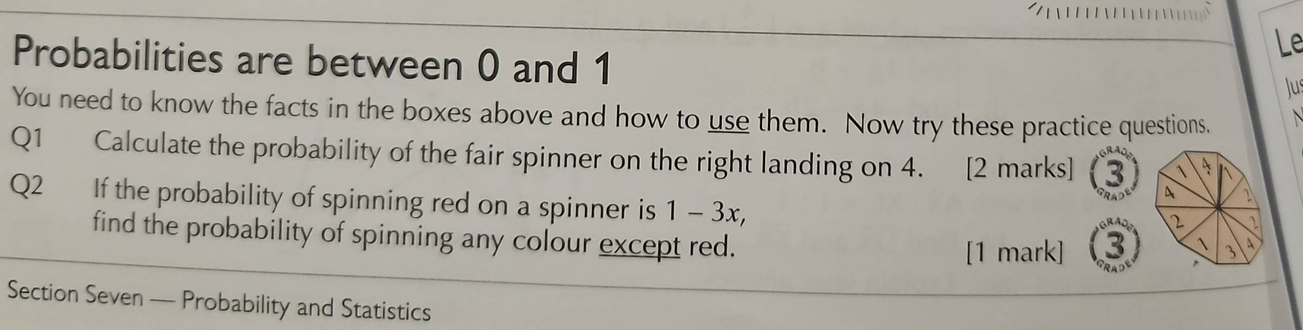 Solved: Le Probabilities are between 0 and 1 lus You need to know the ...