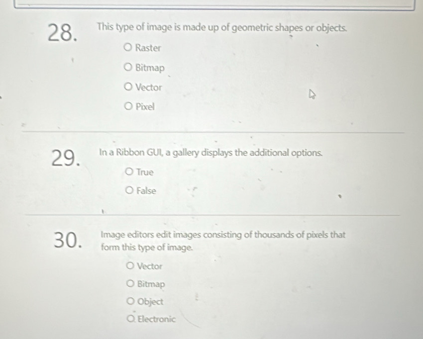 Solved: This type of image is made up of geometric shapes or objects ...