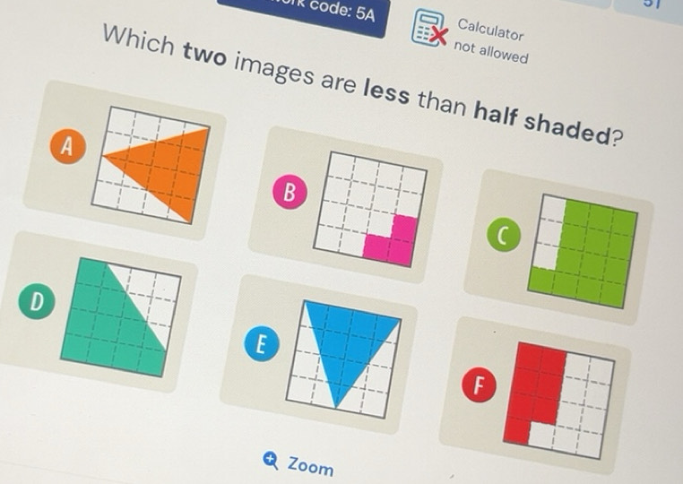 Solved: UIR code: 5A Calculator not allowed Which two images are less ...