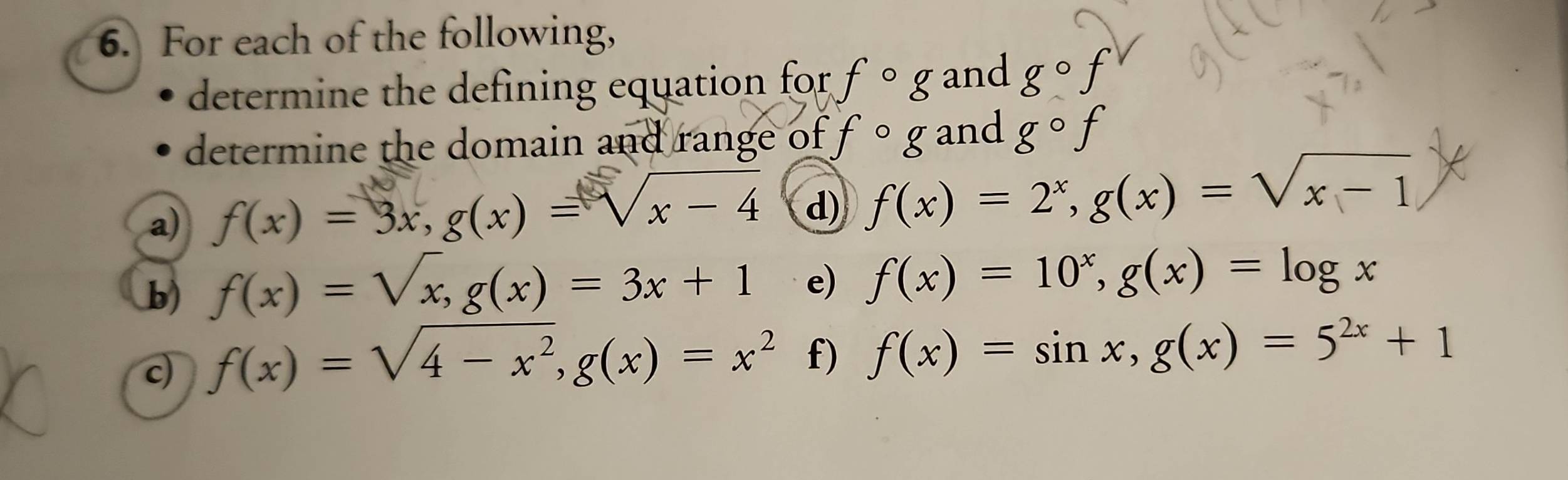 Solved: For each of the following, determine the defining equation for ...