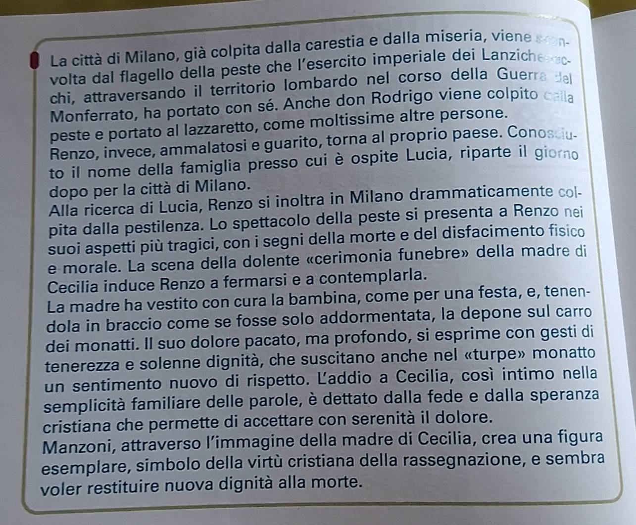 Risolto:La città di Milano, già colpita dalla carestia e dalla miseria ...