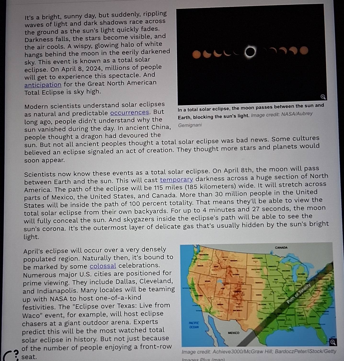 Solved: It's a bright, sunny day, but suddenly, rippling waves of light ...