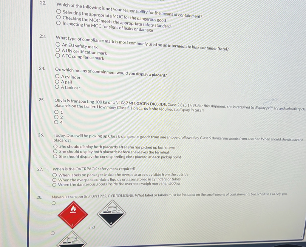 Solved: Which of the following is not your responsibility for the means ...