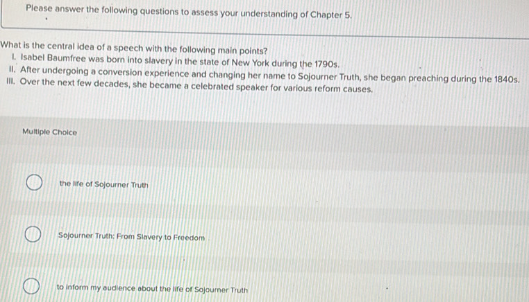 Solved: Please answer the following questions to assess your ...