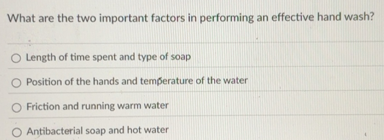 Solved: What are the two important factors in performing an effective ...
