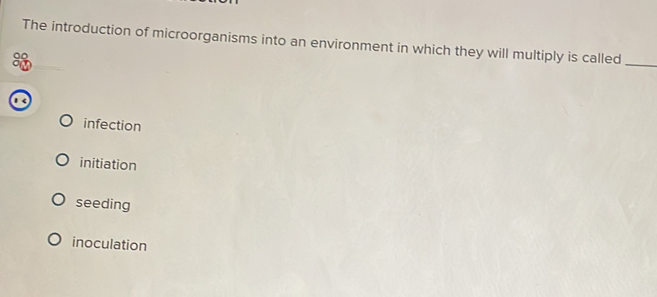 Solved: The introduction of microorganisms into an environment in which ...