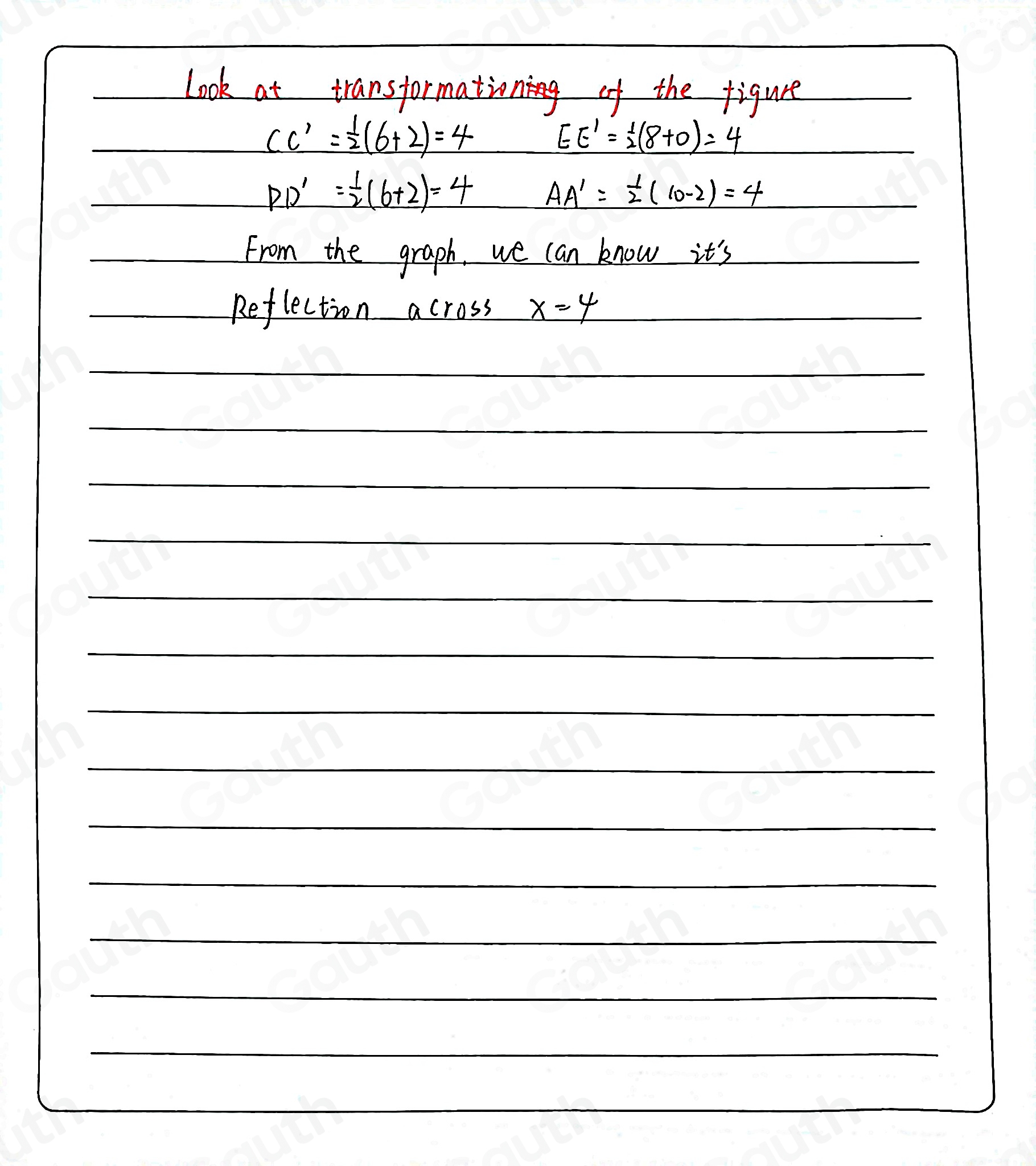 Solved: Use the graph to answer the question. Determine the line of ...