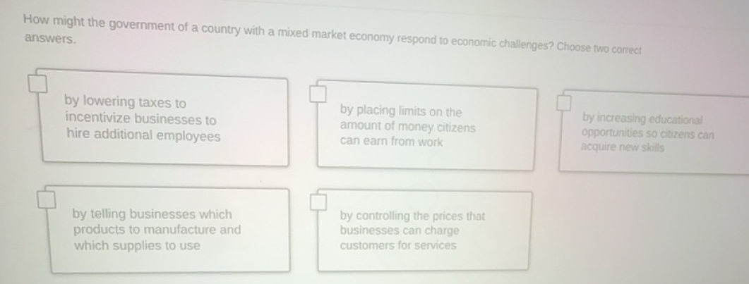Solved: How might the government of a country with a mixed market ...