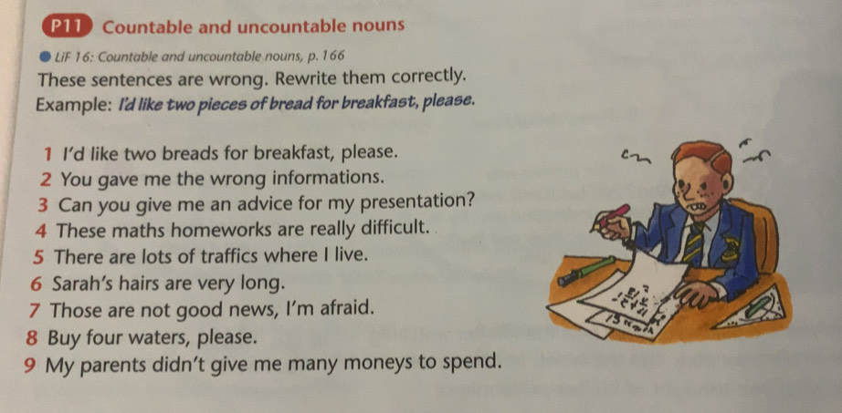 Gelöst:P11 Countable and uncountable nouns LiF 16: Countable and ...