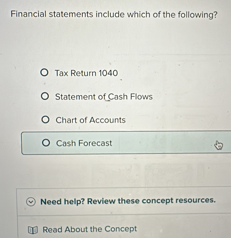 Solved: Financial statements include which of the following? Tax Return ...