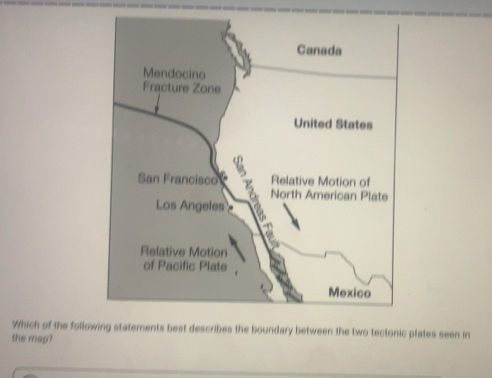 Solved: Which of the following statements best describes the boundary ...