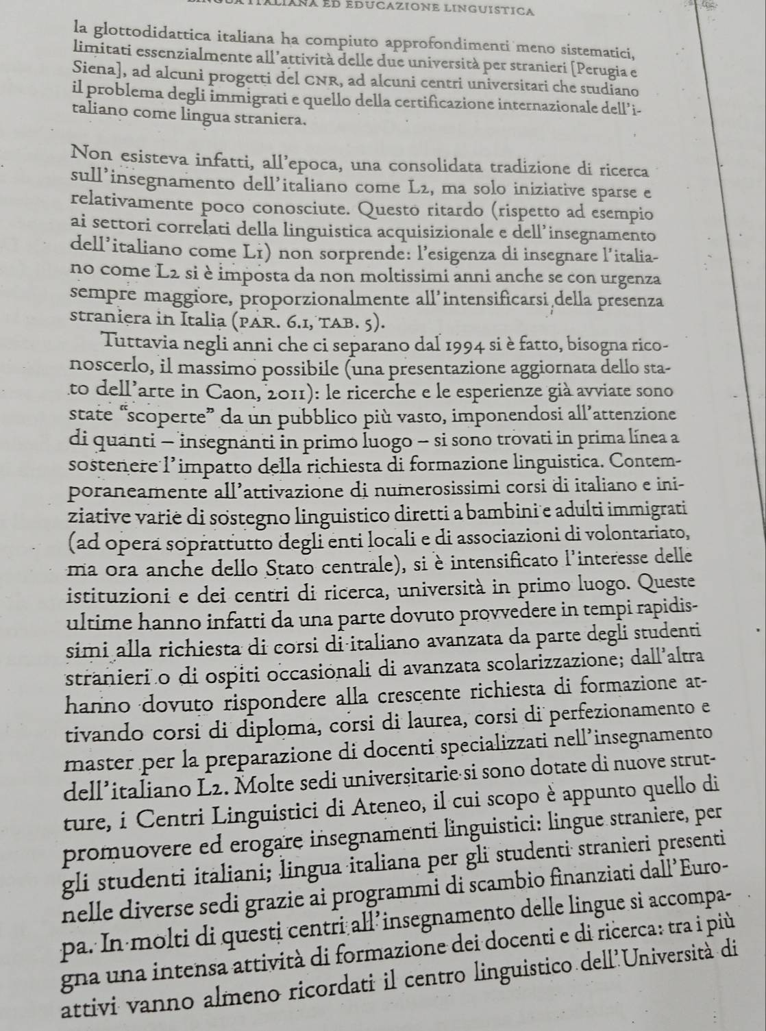 Risolto:liaña éd educazione linguistica la glottodidattica italiana ha ...