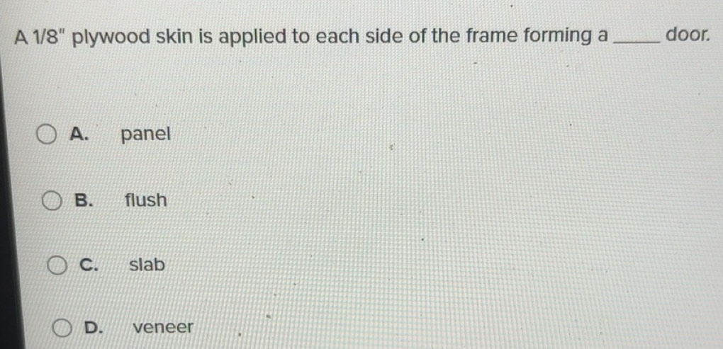 Solved: A 1/8'' plywood skin is applied to each side of the frame ...