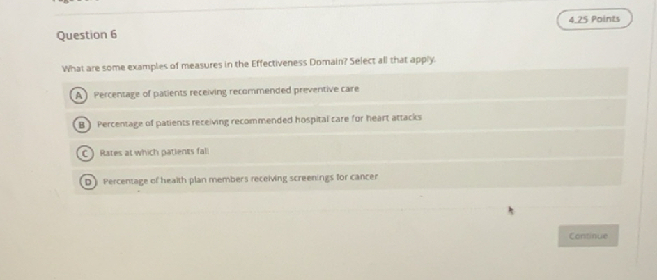 Solved: What are some examples of measures in the Effectiveness Domain ...