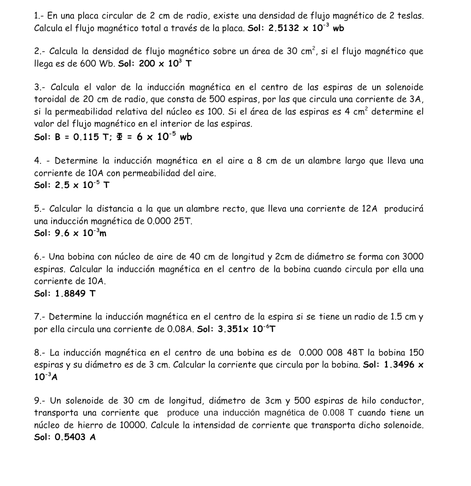 Resuelto:1.- En una placa circular de 2 cm de radio, existe una ...