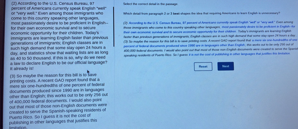 Solved: (2) According to the U.S. Census Bureau, 97 Select the correct ...
