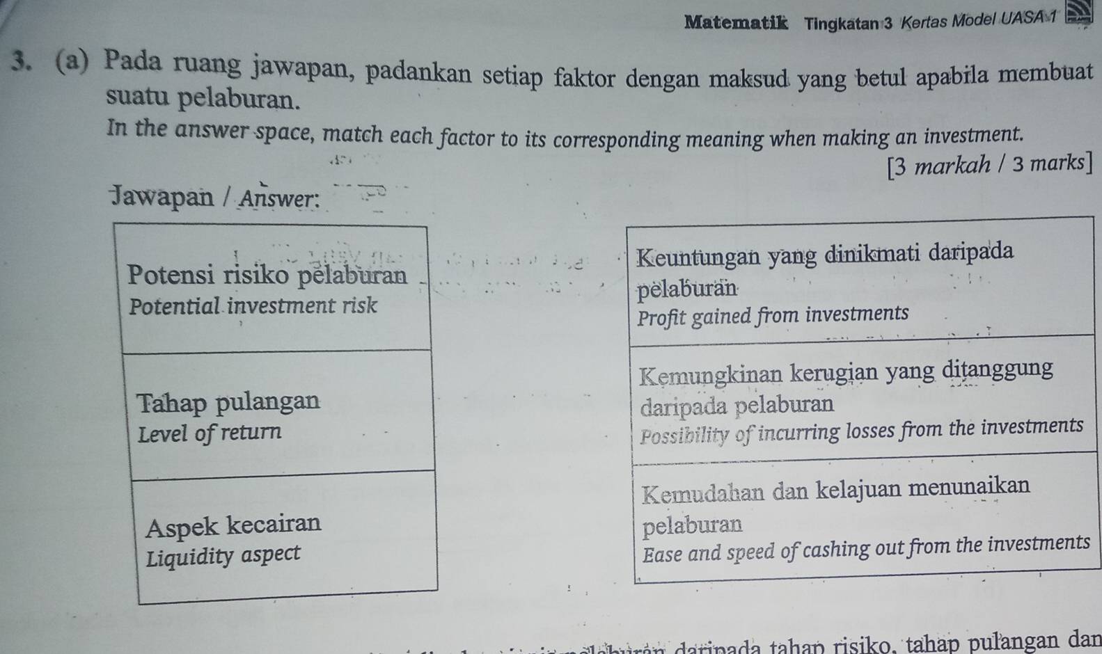 Selesai:Matematik Tingkatan 3 Kertas Model UASA 1 3. (a) Pada ruang ...