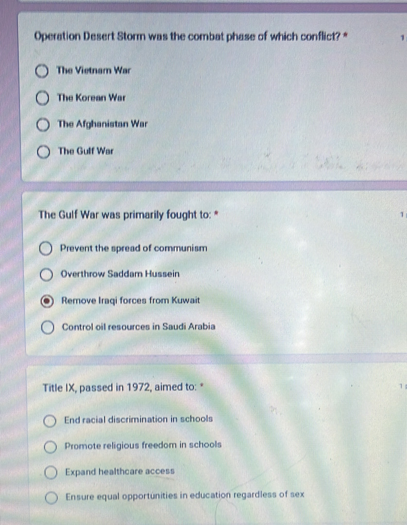 Solved: Operation Desert Storm was the combat phase of which conflict ...