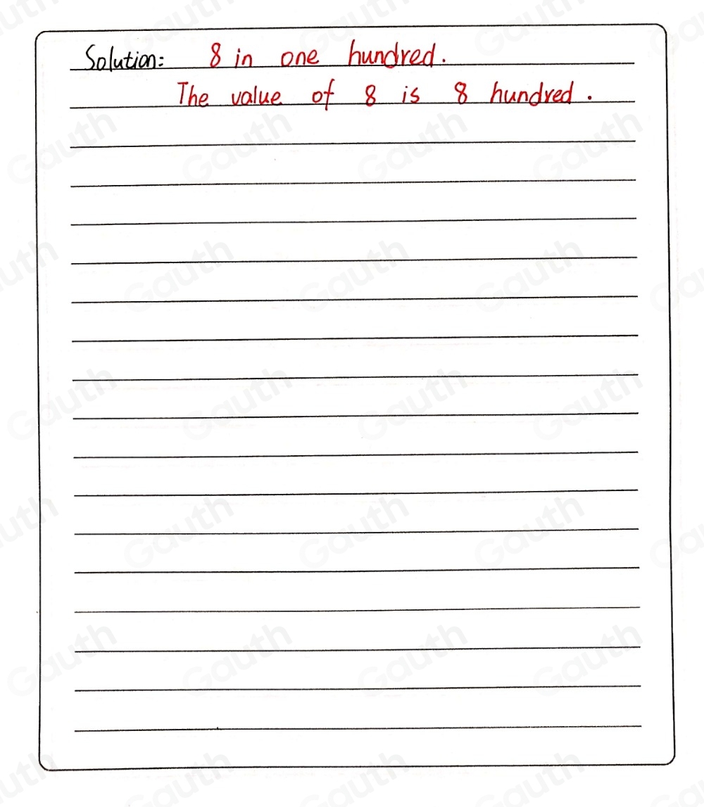 Solved: What is the value of 8 in the number 859? [Math]