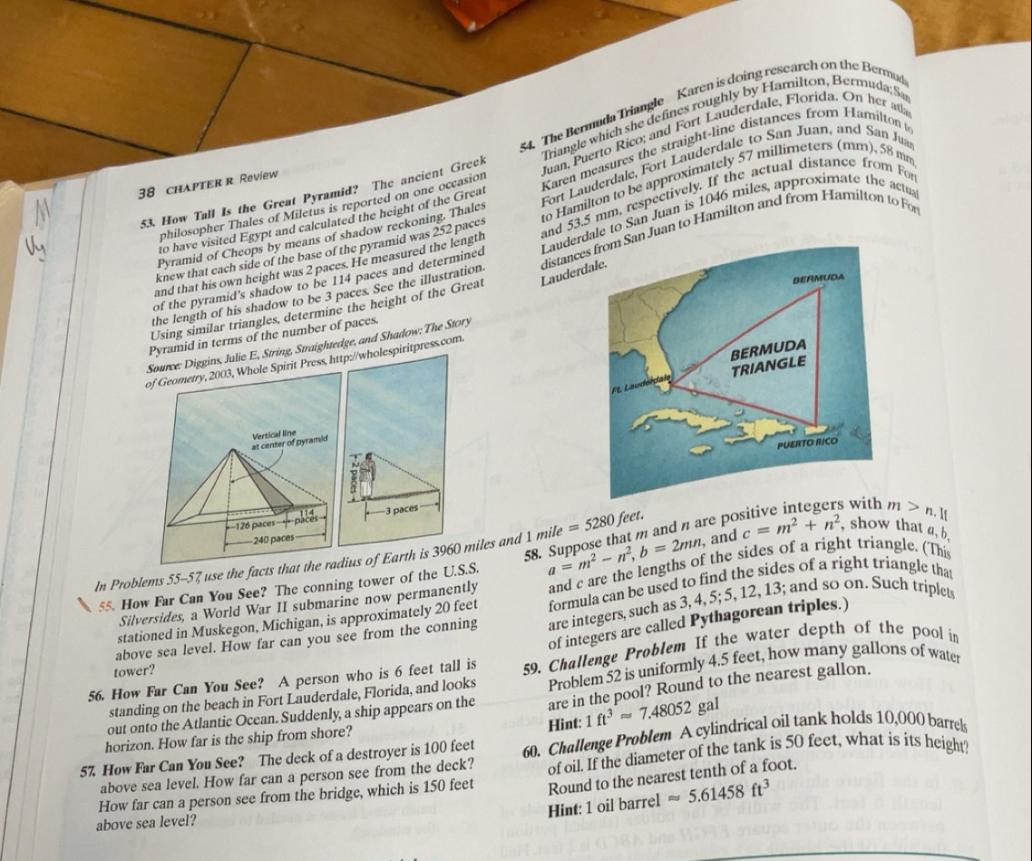 Solved: The Bermuda Triangle Karen is doing research on the Bermud 53 ...